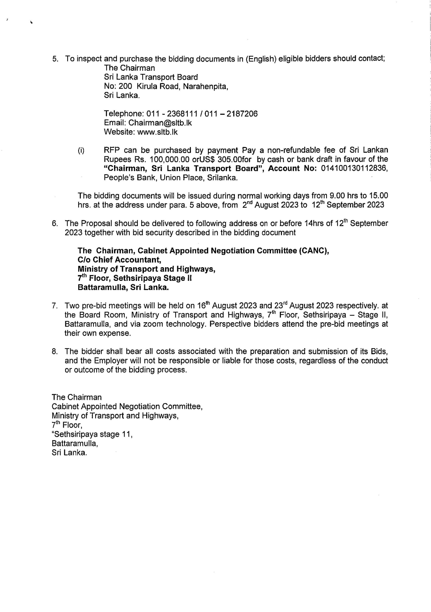 Request for Proposals (RFP) - Ministry of Transport and Highways ...